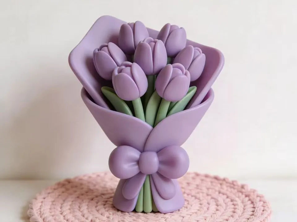 Tulip Bouquet - Free 3D Print Model - MakerWorld
