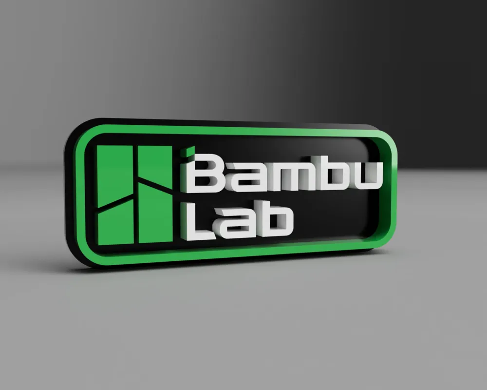 Bambu Lab logo 3D rounded corner rectangle by 3Dacores - MakerWorld