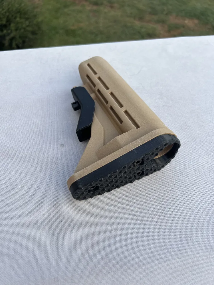 M4 Collapsible Stock with Recoil Pad 1.0 - Free 3D Print Model - MakerWorld