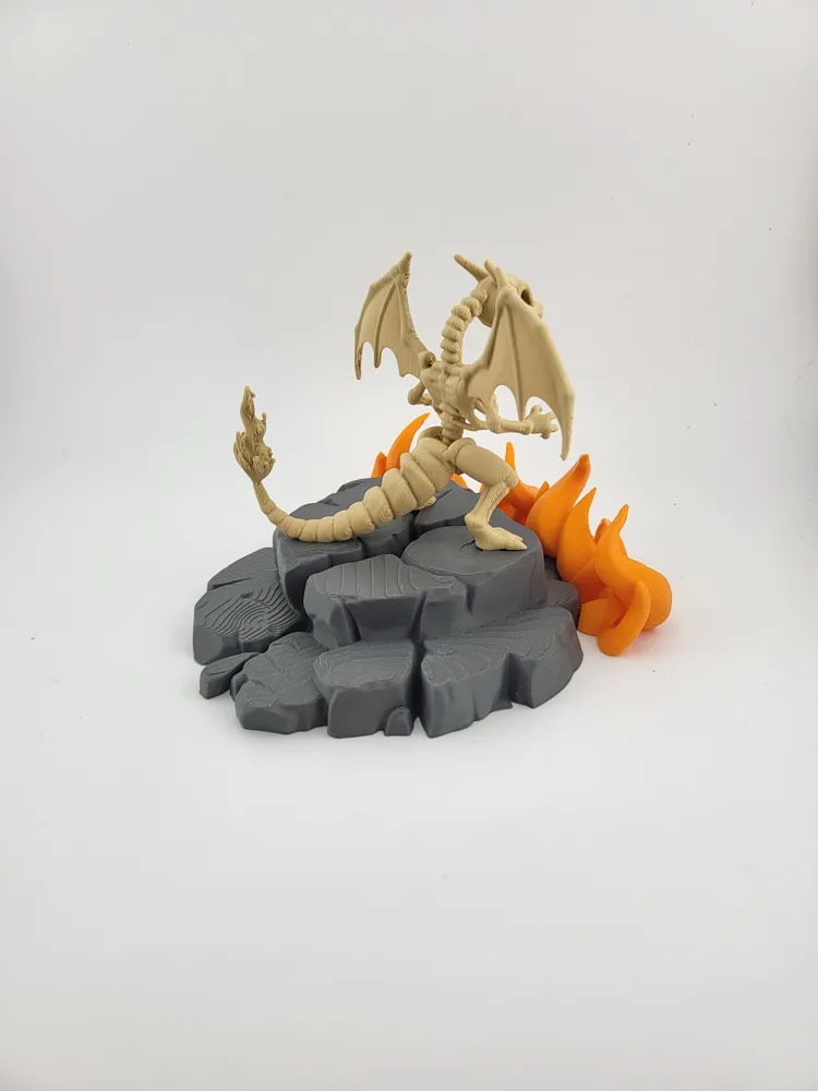 Pokemon Charizard Skeleton Action Figure Diorama - Free 3D Print Model ...