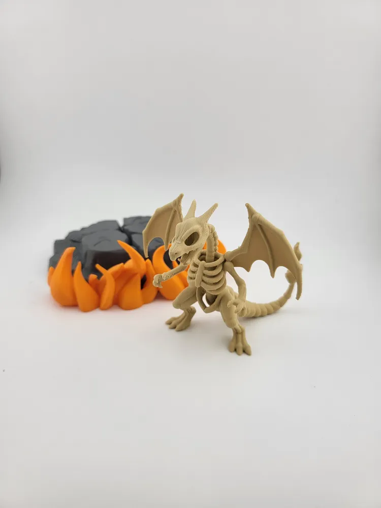 Pokemon Charizard Skeleton Action Figure Diorama - Free 3D Print Model ...