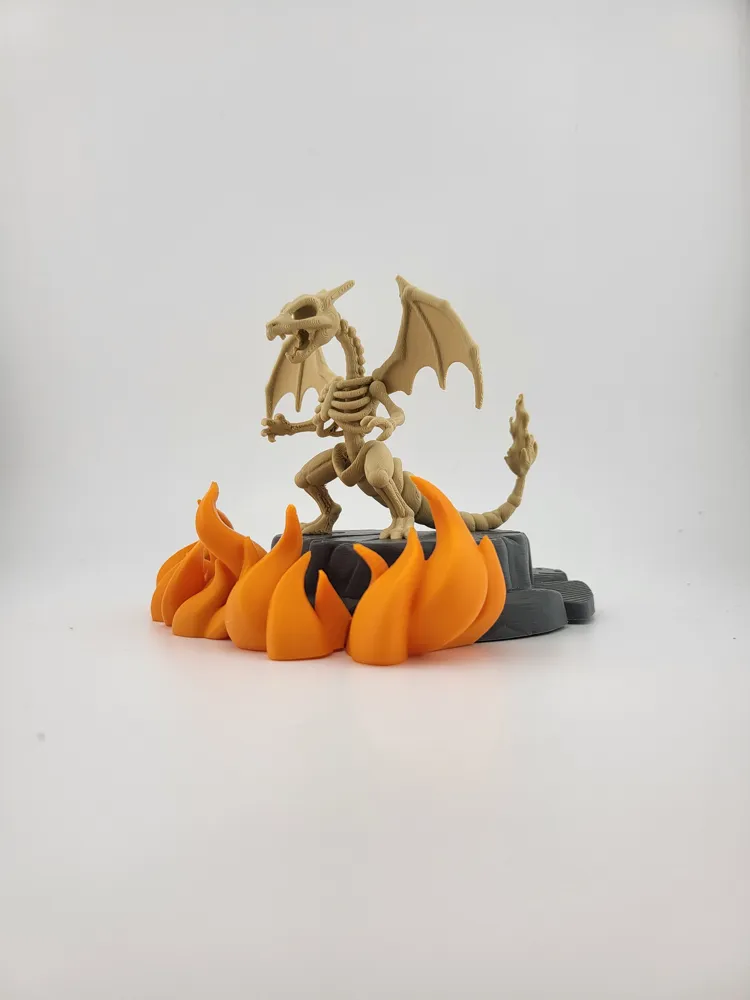 Pokemon Charizard Skeleton Action Figure Diorama - Free 3D Print Model ...