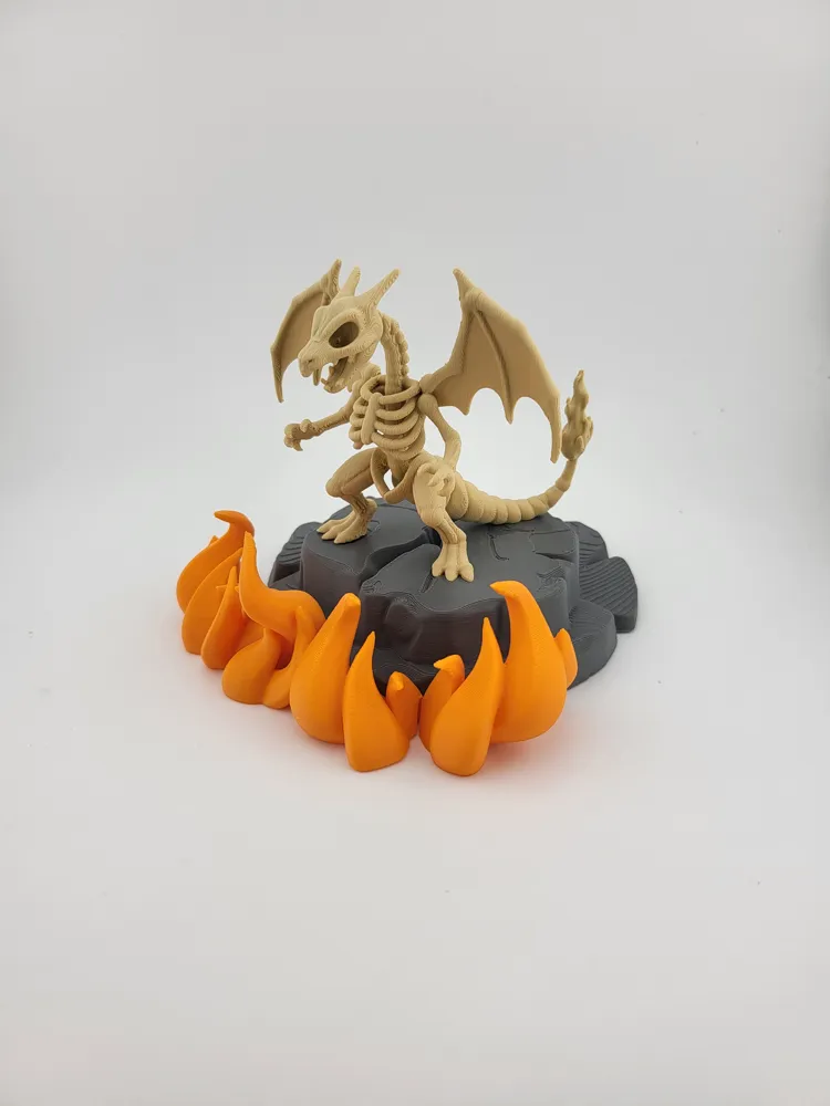 Pokemon Charizard Skeleton Action Figure Diorama - Free 3D Print Model ...