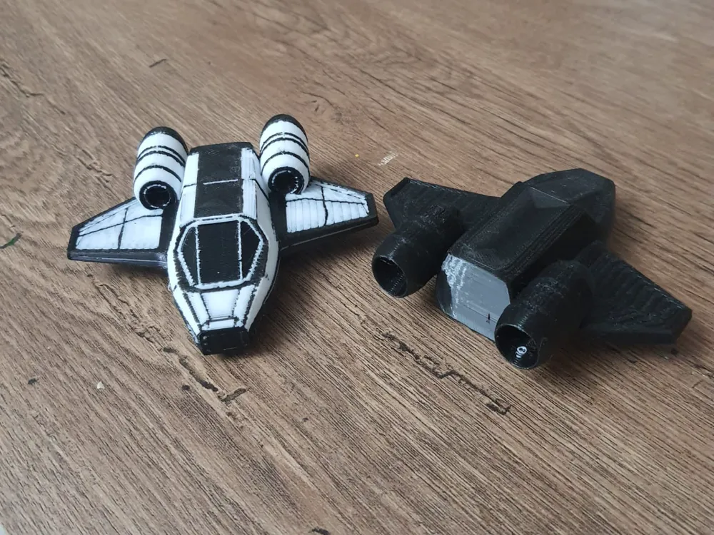 3D Black and White Spacecraft - Free 3D Print Model - MakerWorld