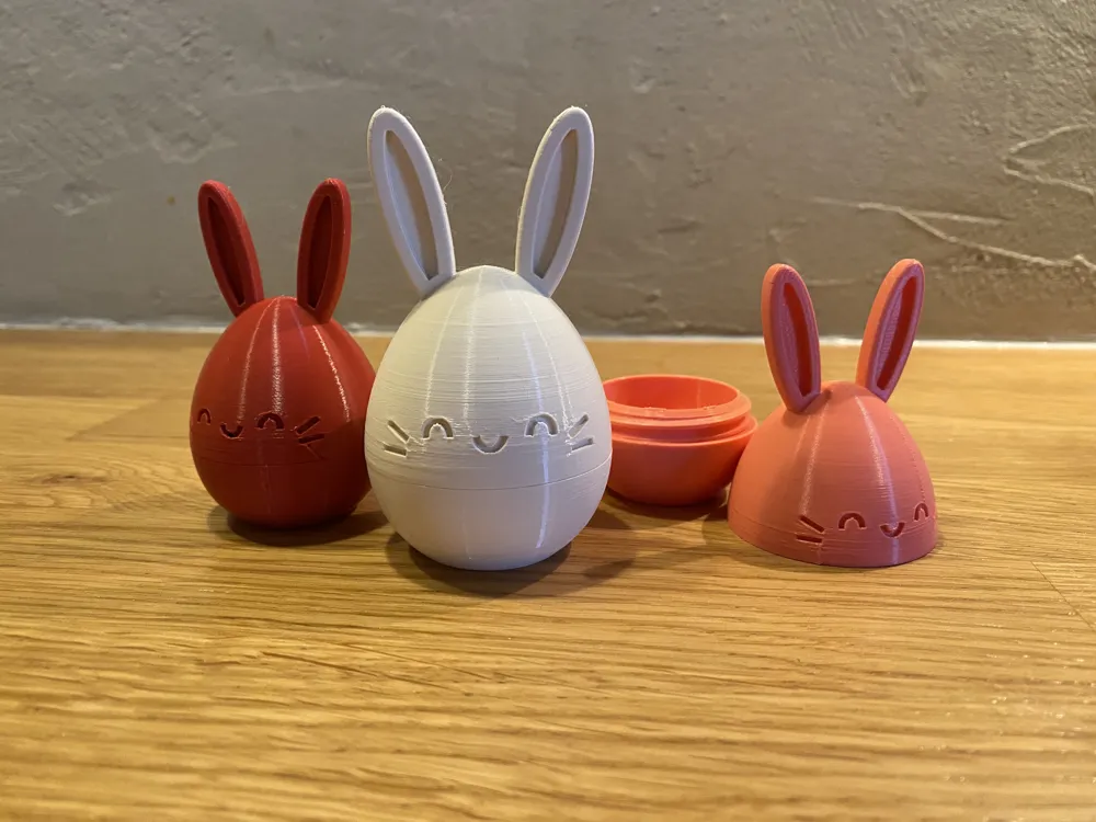 Easter bunny egg (hollow, threaded) by Petra Ollender - MakerWorld