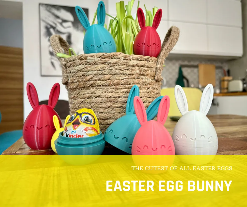 Easter bunny egg (hollow, threaded) by Petra Ollender - MakerWorld