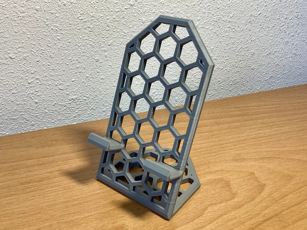 Hexagon Phone Stand / Holder by NijsDesigns - MakerWorld