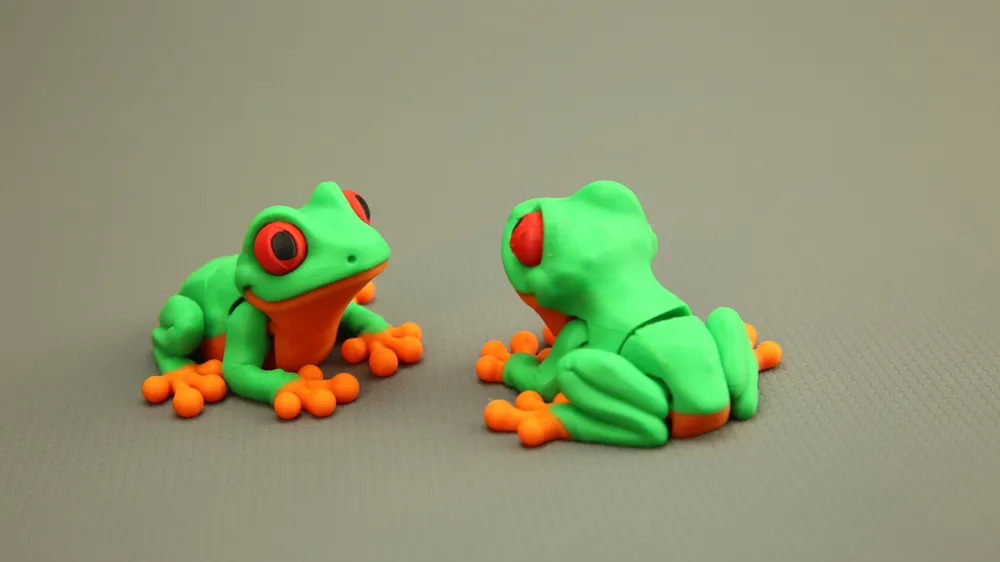 Multi-color articulated tree frog, can add magnet fridge magnet, 4 ...