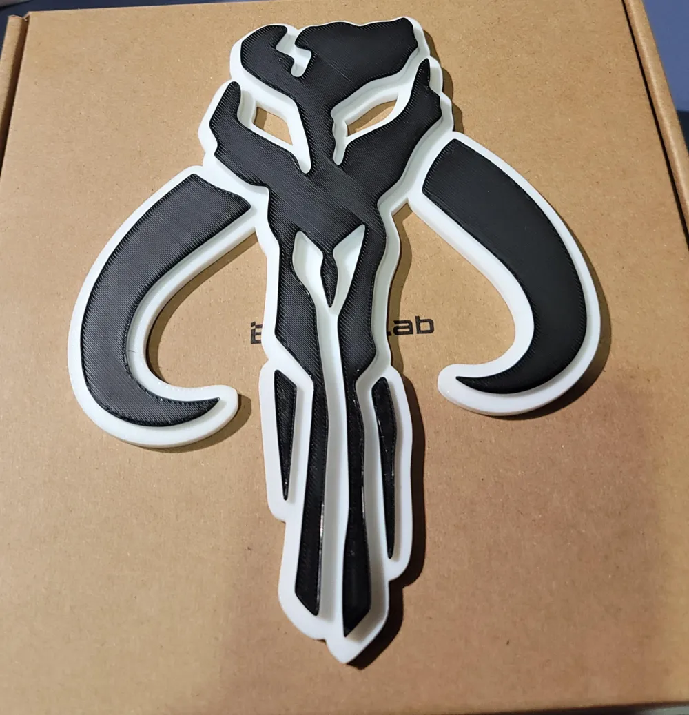 STAR WARS MANDALORIANS 3D Logo 180mm series by mercadogarzas - MakerWorld