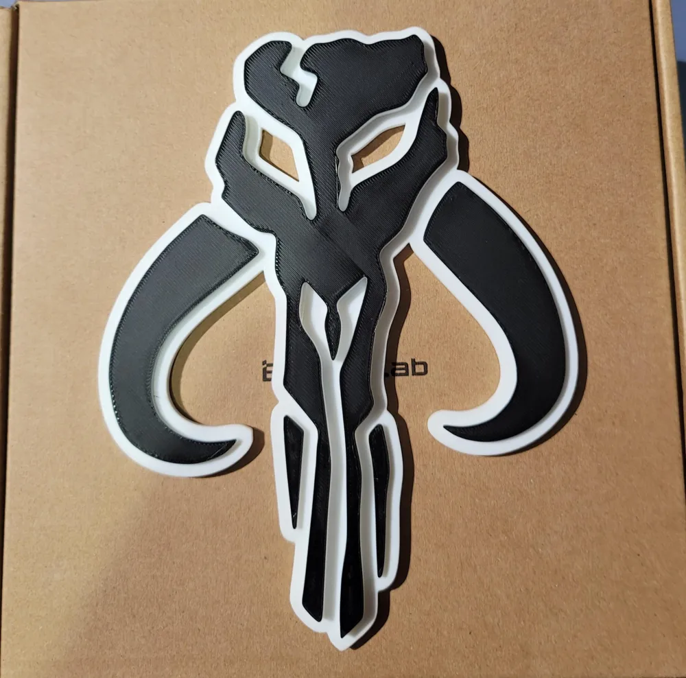 STAR WARS MANDALORIANS 3D Logo 180mm series by mercadogarzas - MakerWorld