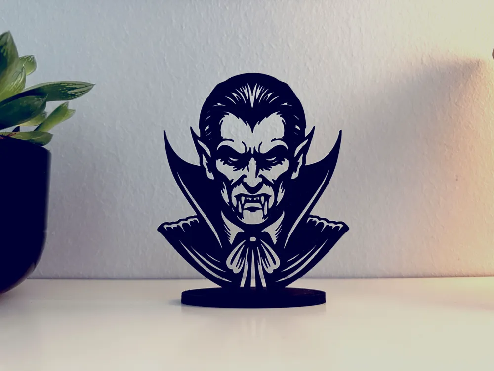 Vampire Detailed 2D Silhouette Art with Stand by BluB - MakerWorld