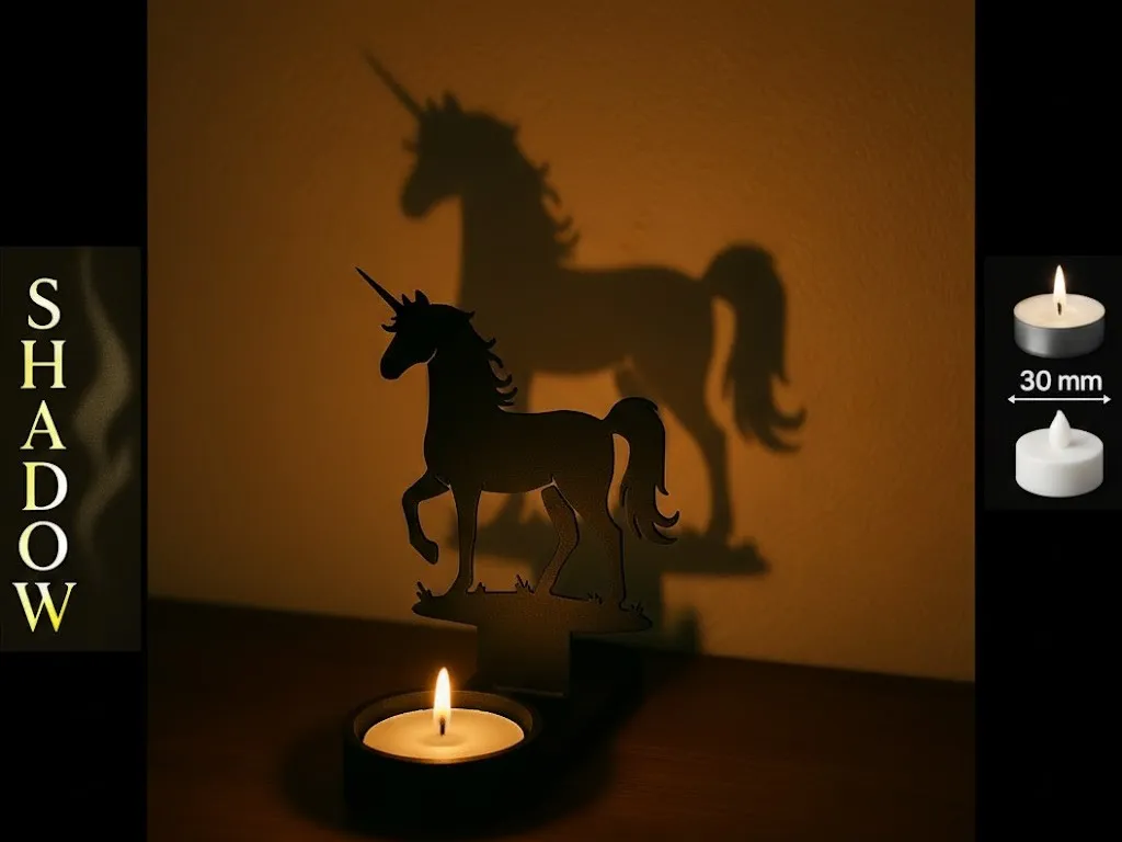 Shadow Art - Unicorn - Free 3D Print Model - MakerWorld