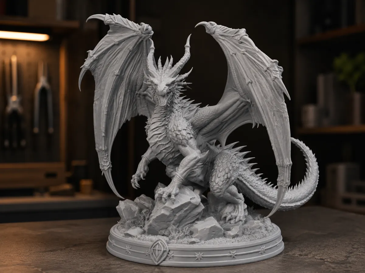 Majestic Dragon King - Free 3D Print Model - MakerWorld