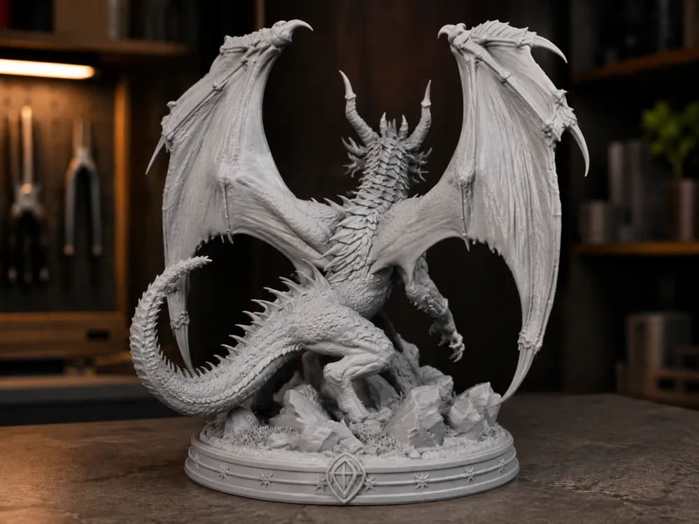Majestic Dragon King - Free 3D Print Model - MakerWorld