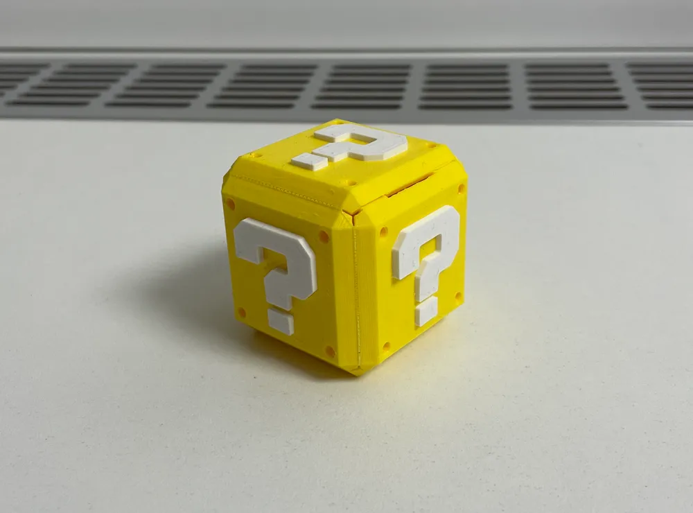 Mario Question Block - Foldable - Free 3D Print Model - MakerWorld