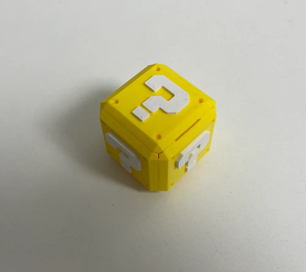 Mario Question Block - Foldable - Free 3D Print Model - MakerWorld