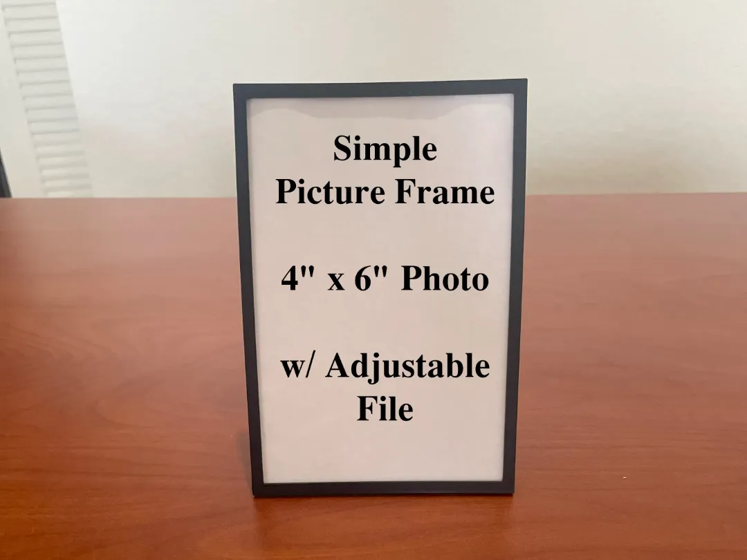 Simple Snap-Fit Adjustable Picture Frame by clinot MakerWorld: Download ...