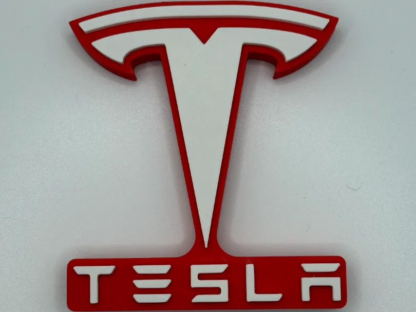 Tesla Logo - Stands On It's Own - Free 3D Print Model - MakerWorld