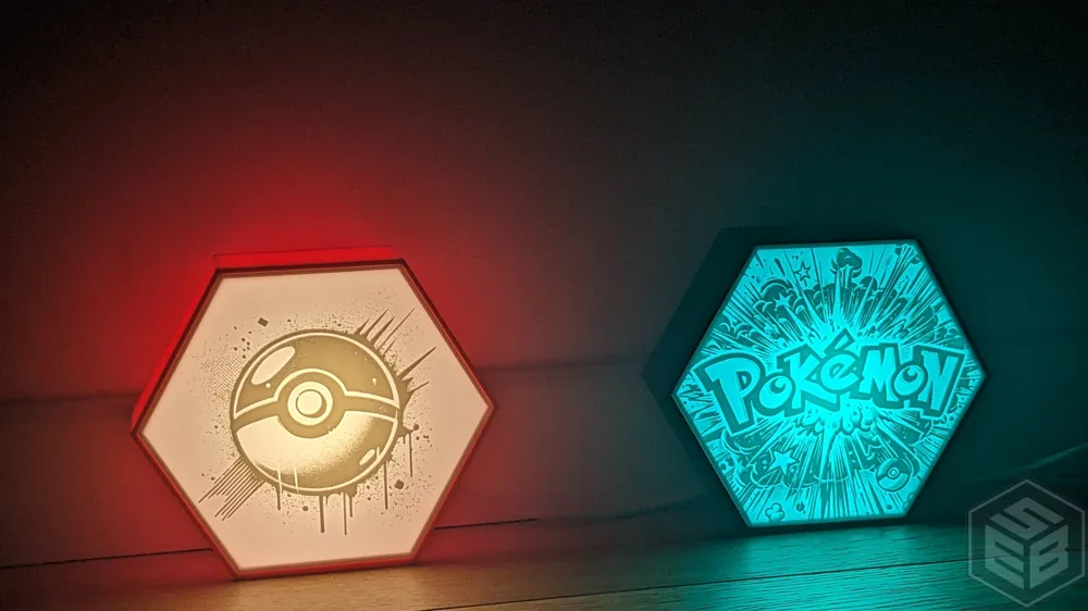 Pokemon Pokeball Hex lamp Litho - Free 3D Print Model - MakerWorld