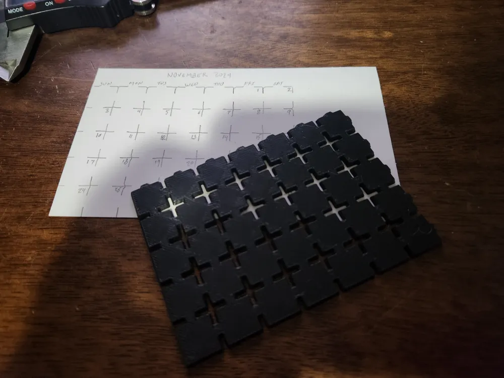 Index Card Monthly Calendar Stencil Zettelkasten by First Thing Design ...