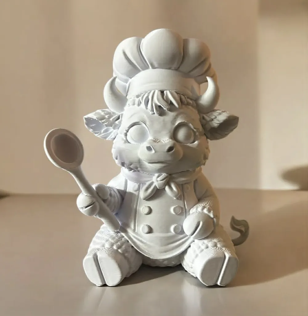 Chef Vache des Highlands - Modèle d'Impression 3D Gratuit - MakerWorld