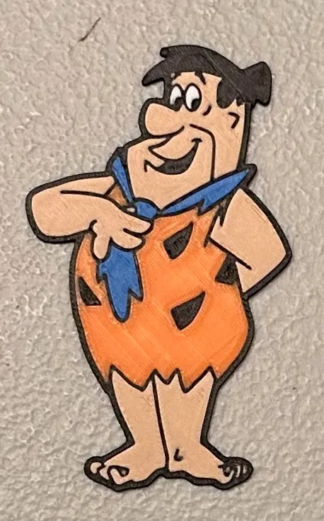 Multicolor Fred Flintstone Magnet by wotfan - MakerWorld