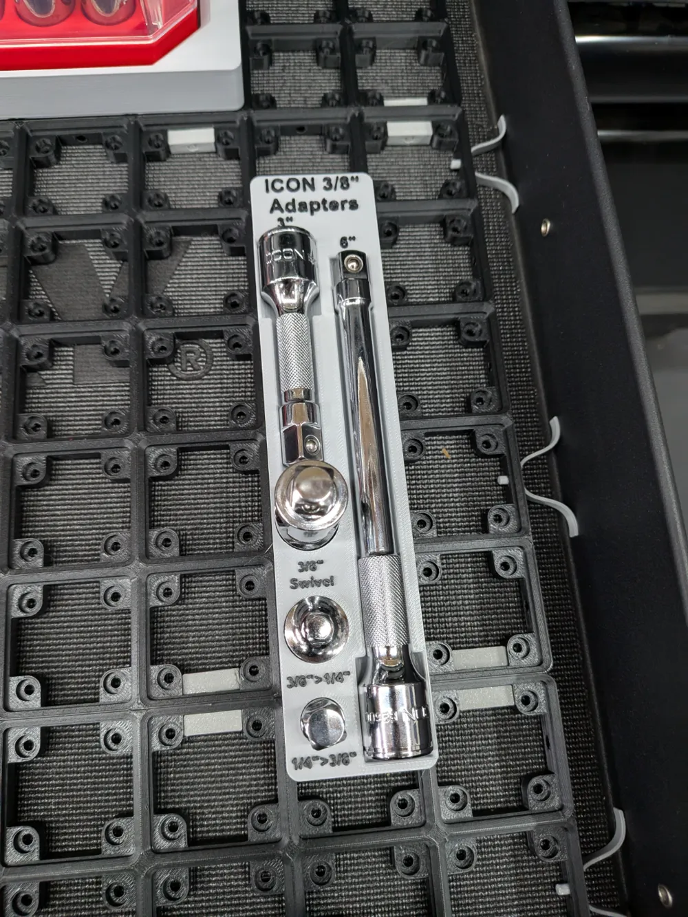 ICON 3/8" Socket Adapter Gridfinity Holder by DisownedPenny - MakerWorld