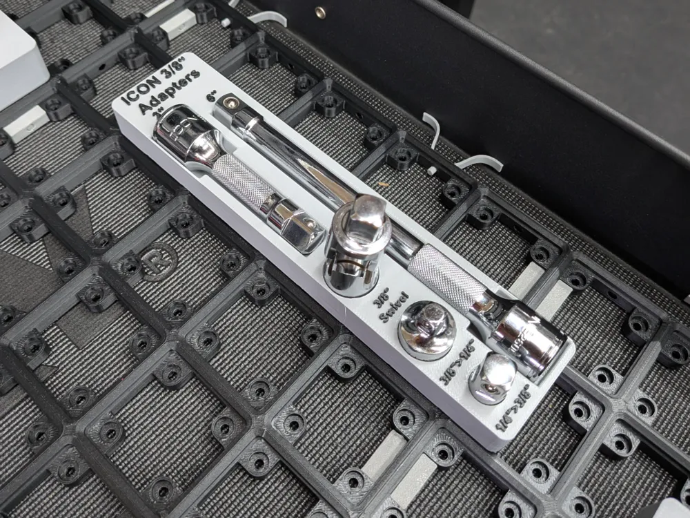 ICON 3/8" Socket Adapter Gridfinity Holder by DisownedPenny - MakerWorld