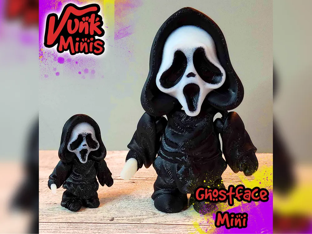 Mini Ghostface Flexi by Vunk Flexis MakerWorld: Download Free 3D Models