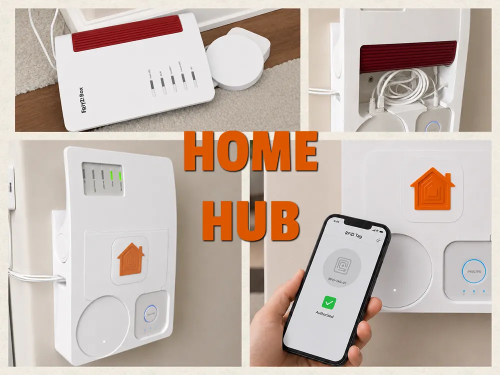HOME HUB for Wifi,IKEA Gateway,Philips HUE Bridge - Free 3D Print Model ...