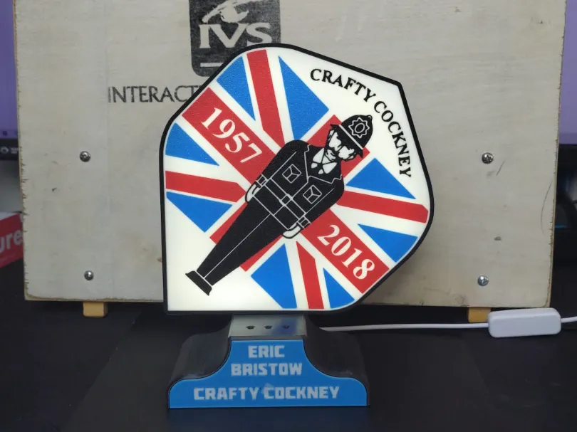 Eric Bristow Crafty Cockney Modular Illuminated - Free 3D Print Model ...