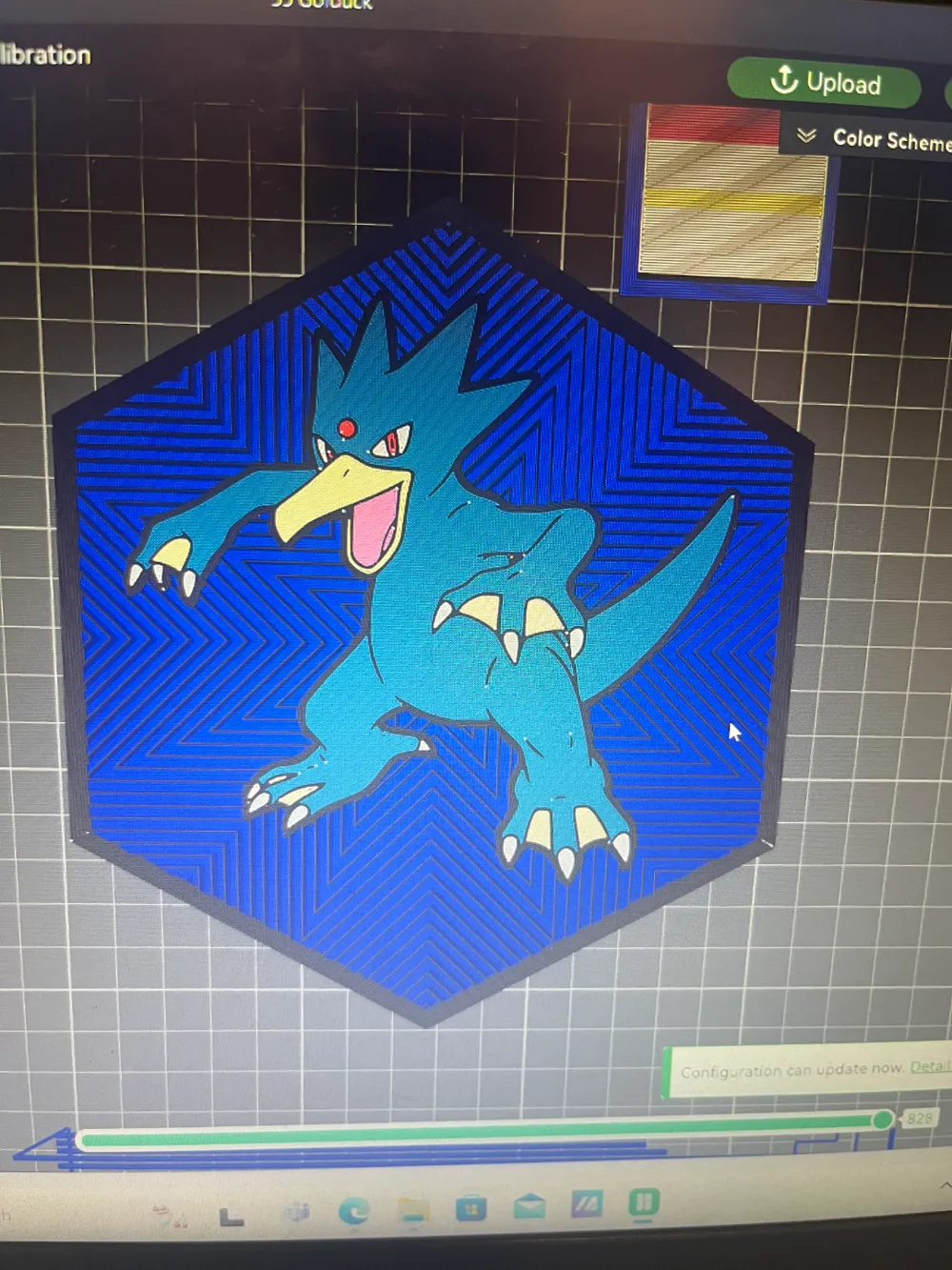 55 Golduck Hex Art by Laced Up Prints - MakerWorld