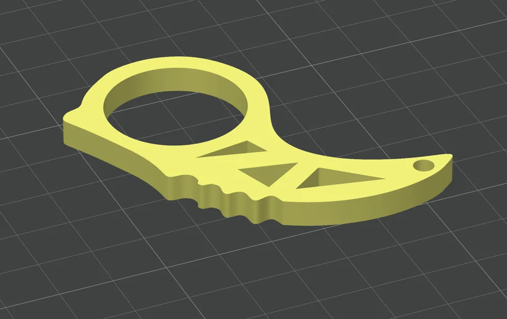 Keyrambit, only 3.56g by Misiopysio1233 MakerWorld: Download Free 3D Models