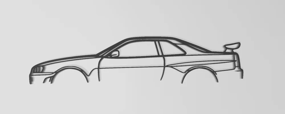 Nissan Skyline R34 2D wall art by OrangeSs - MakerWorld