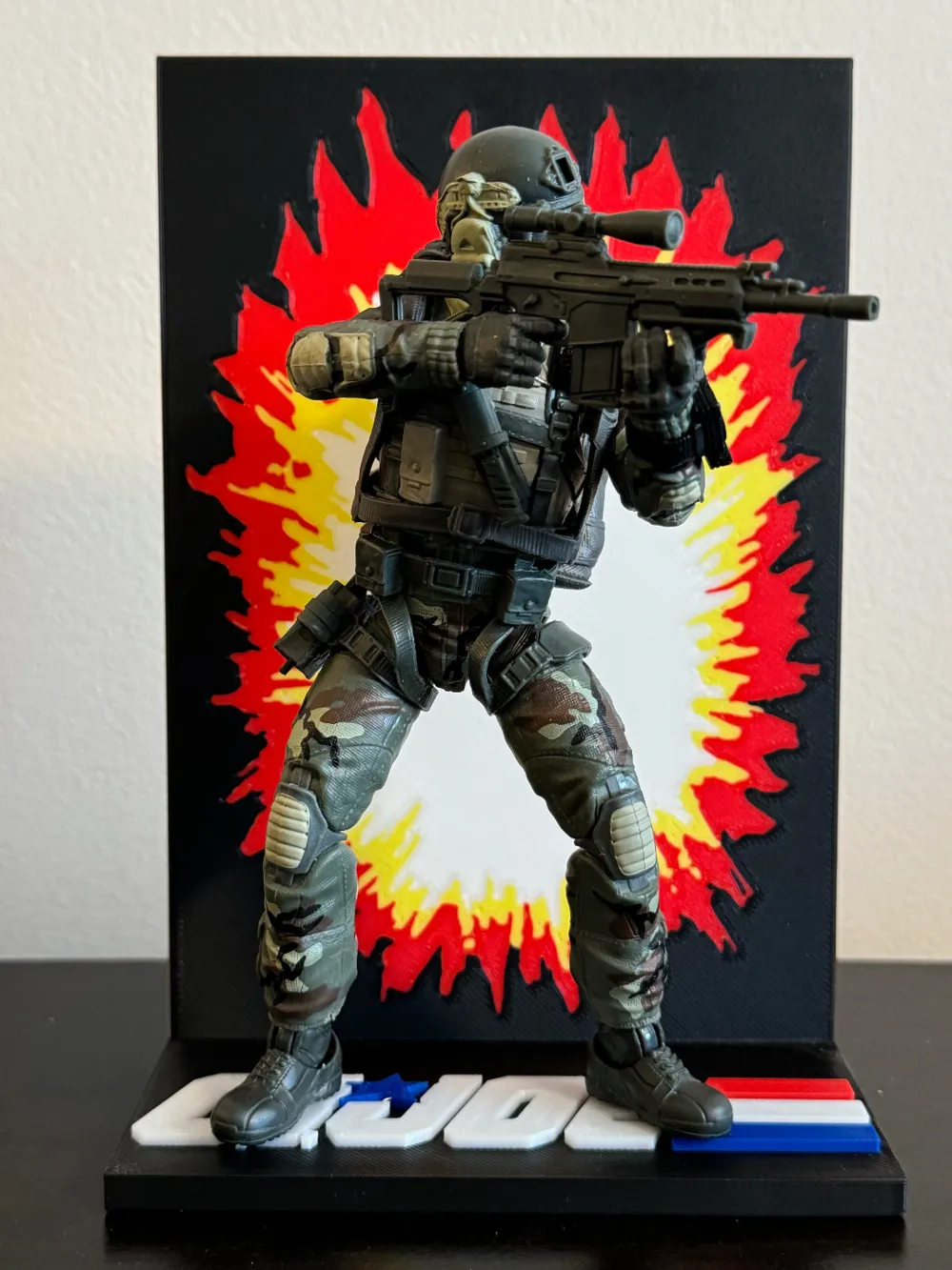 Classified GI Joe figure stand - Free 3D Print Model - MakerWorld
