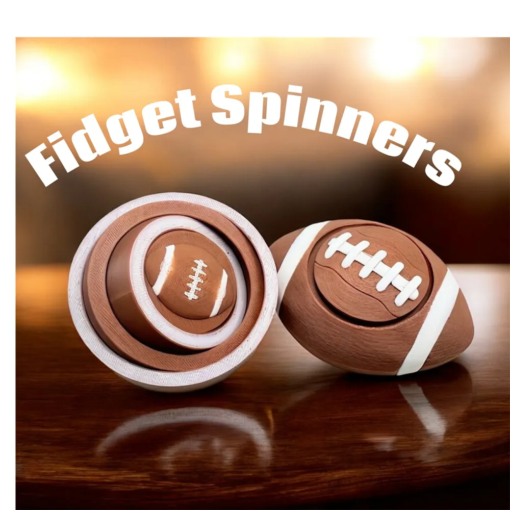 Football Fidget Spinners Gyro Print in Place - Free 3D Print Model ...