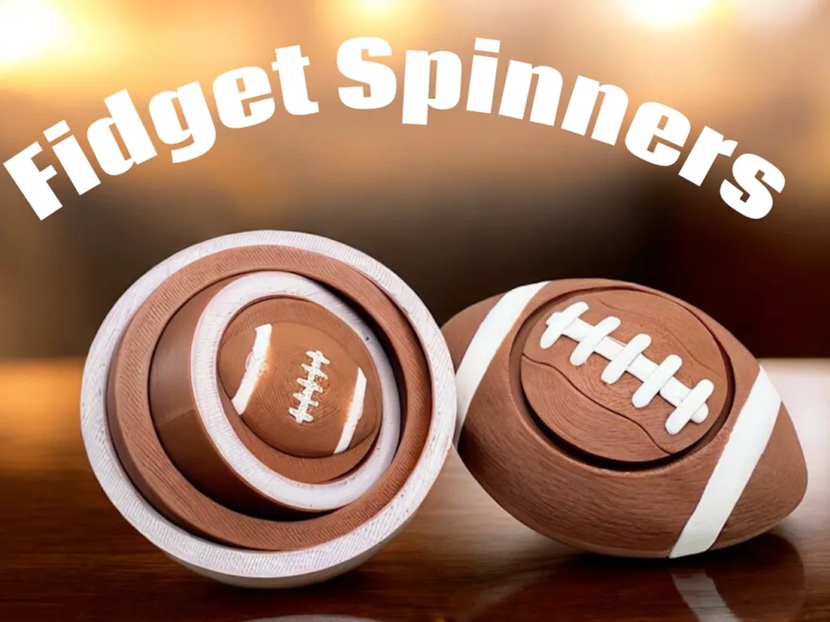 Football Fidget Spinners Gyro Print in Place - Free 3D Print Model ...