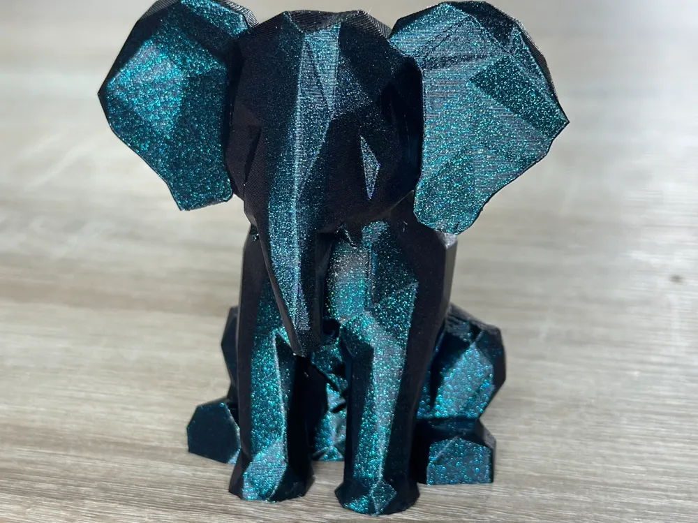 Low poly sitting elephant by 3Dcrabi - MakerWorld