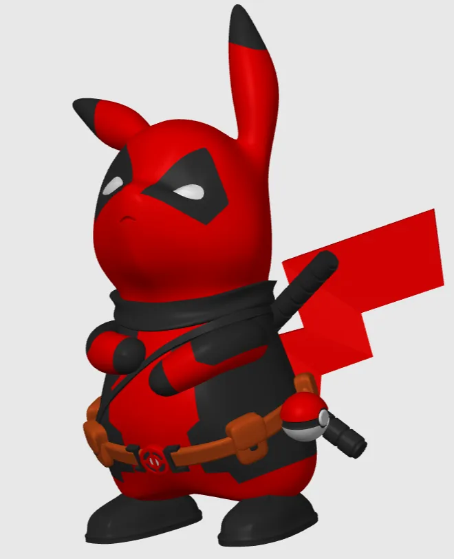 4 Color Pikachu/Deadpool, AKA PikaPool, DeadChu Remixed by KillaPrintzilla MakerWorld: Download ...