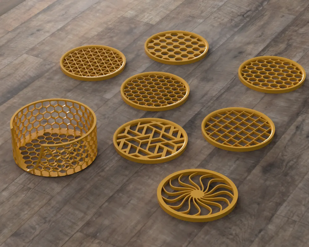 Geometric pattern coasters by Calcetin - MakerWorld