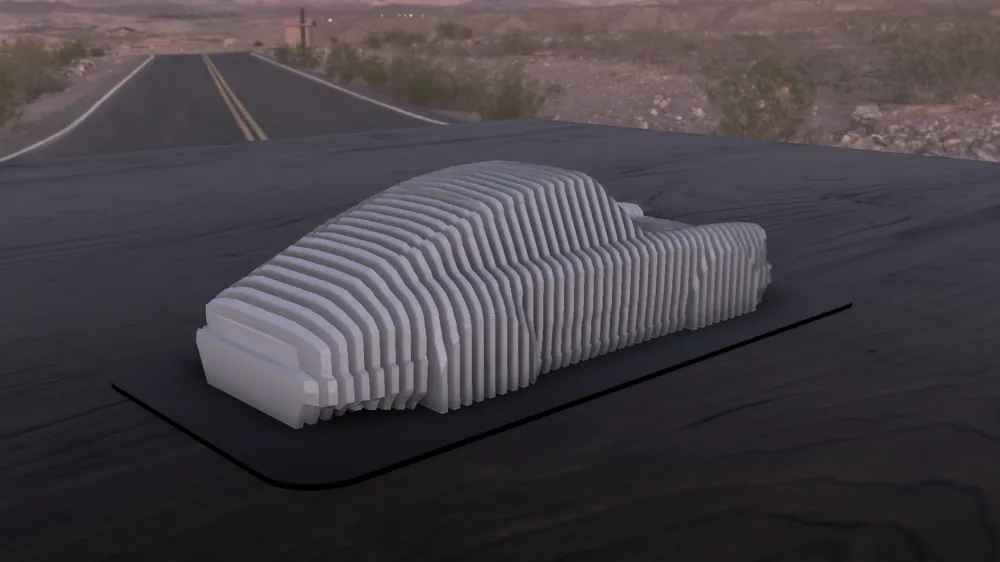 Porsche 911 classic layered sculpture by Lars Becker - MakerWorld