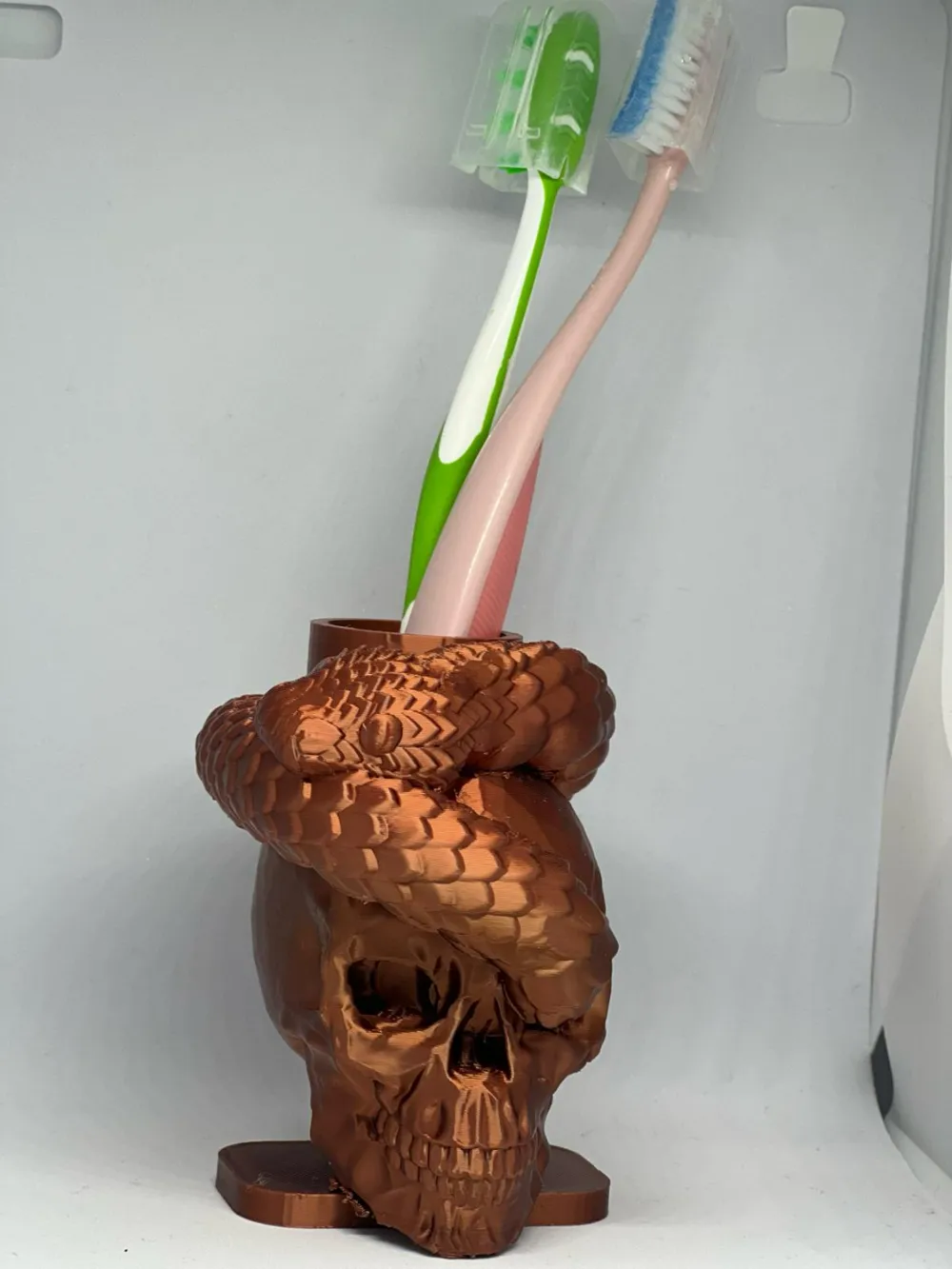Skull and snakes design toothbrush,, pencil holder by Dovydas.kersys95 ...