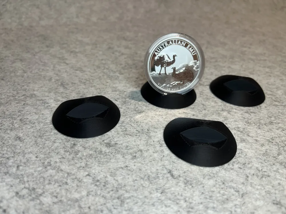 Display stand holder for 1oz silver coin - Free 3D Print Model - MakerWorld