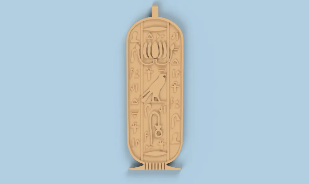 Ancient Egyptian Cartouche – Hieroglyphic Pendant - Free 3D Print Model ...