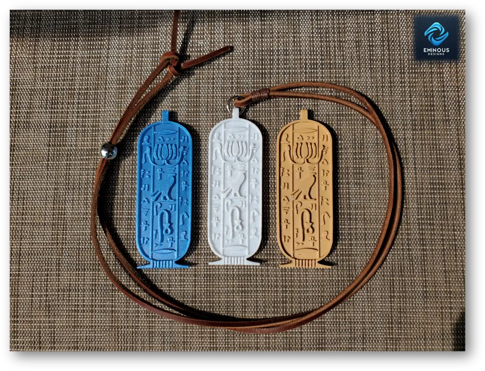 Ancient Egyptian Cartouche – Hieroglyphic Pendant - Free 3D Print Model ...