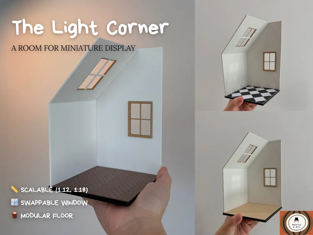The Light Corner – A Room for Miniature Display - Free 3D Print Model ...
