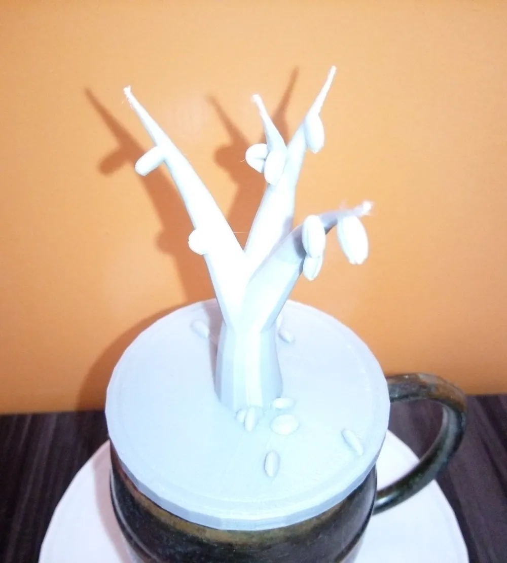 Coffee tree Shaped Cup Lid by user_2186785374 - MakerWorld