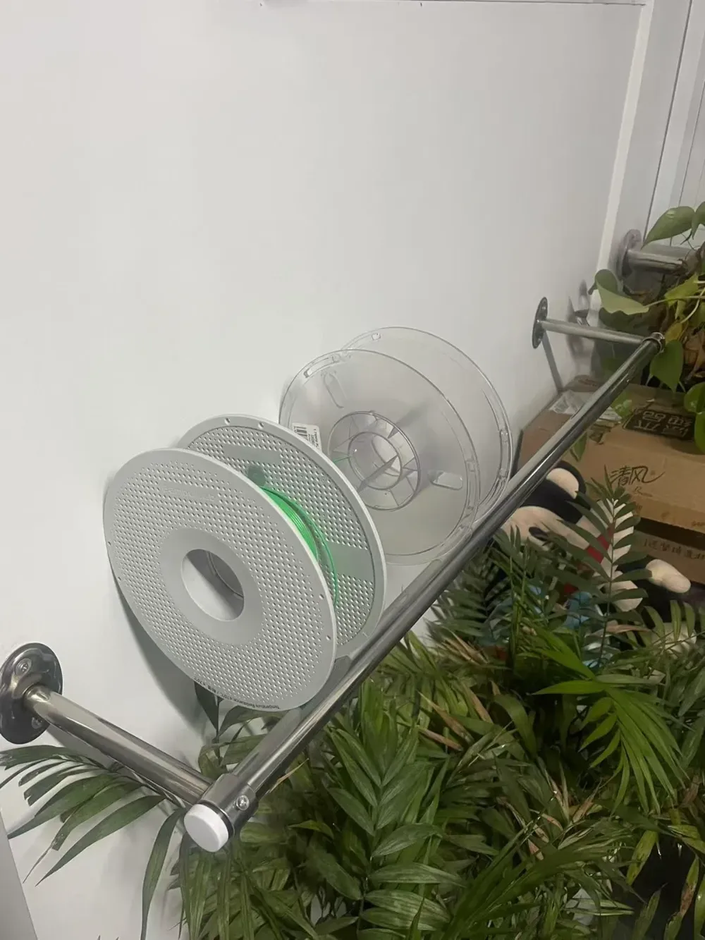 3D Printed Filament Spool Holder Custom Material Rack Universal Wall ...