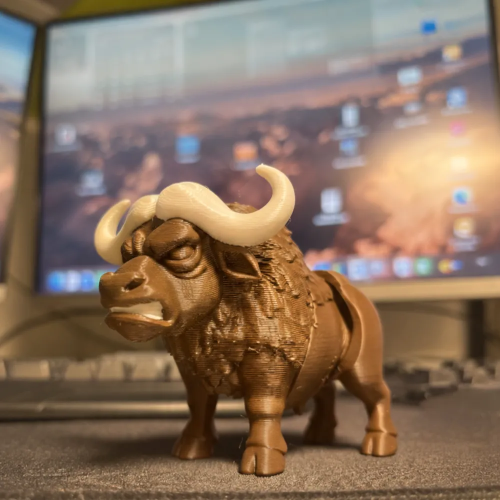 Bison Articulé Impression Flexible - Modèle d'Impression 3D Gratuit ...