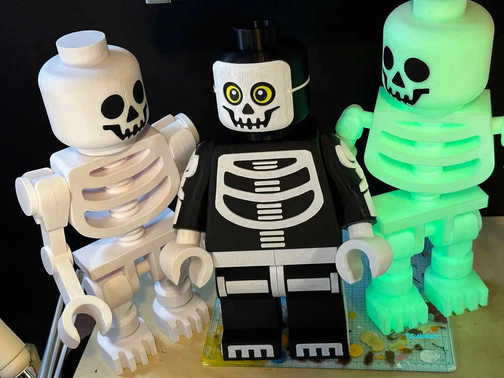 Lego Skeleton Guy Giant Version (No AMS Required) by TS.Makers - MakerWorld